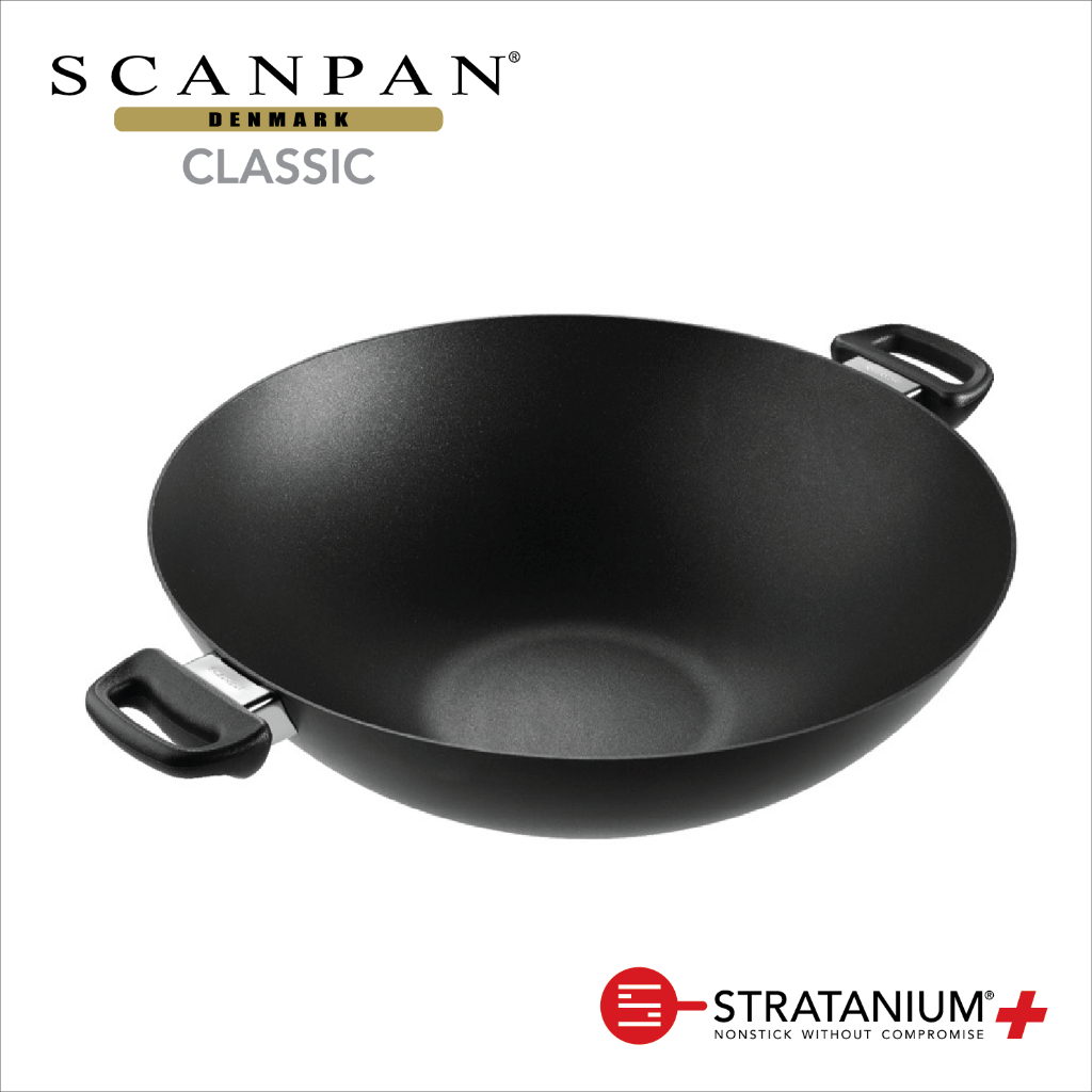 SCANPAN Classic 38cm/8L Wok - without rack & sticks | Shopee Singapore