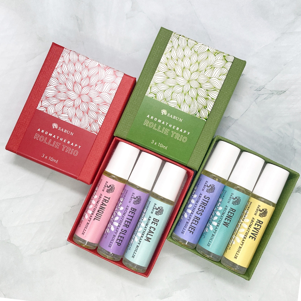 SABUN Aromatherapy Rollie Trio - Roll On Gift Set | Shopee Singapore