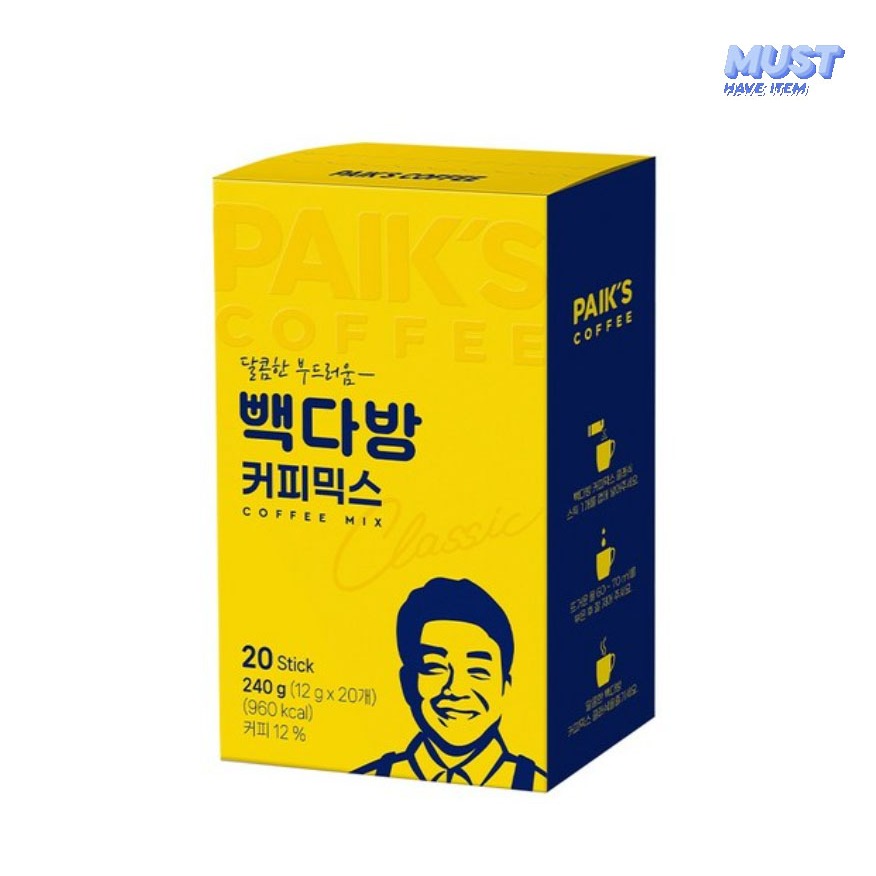 Paik's Coffee Mix 240g, 12g x 20p( NO BOX) | Shopee Singapore