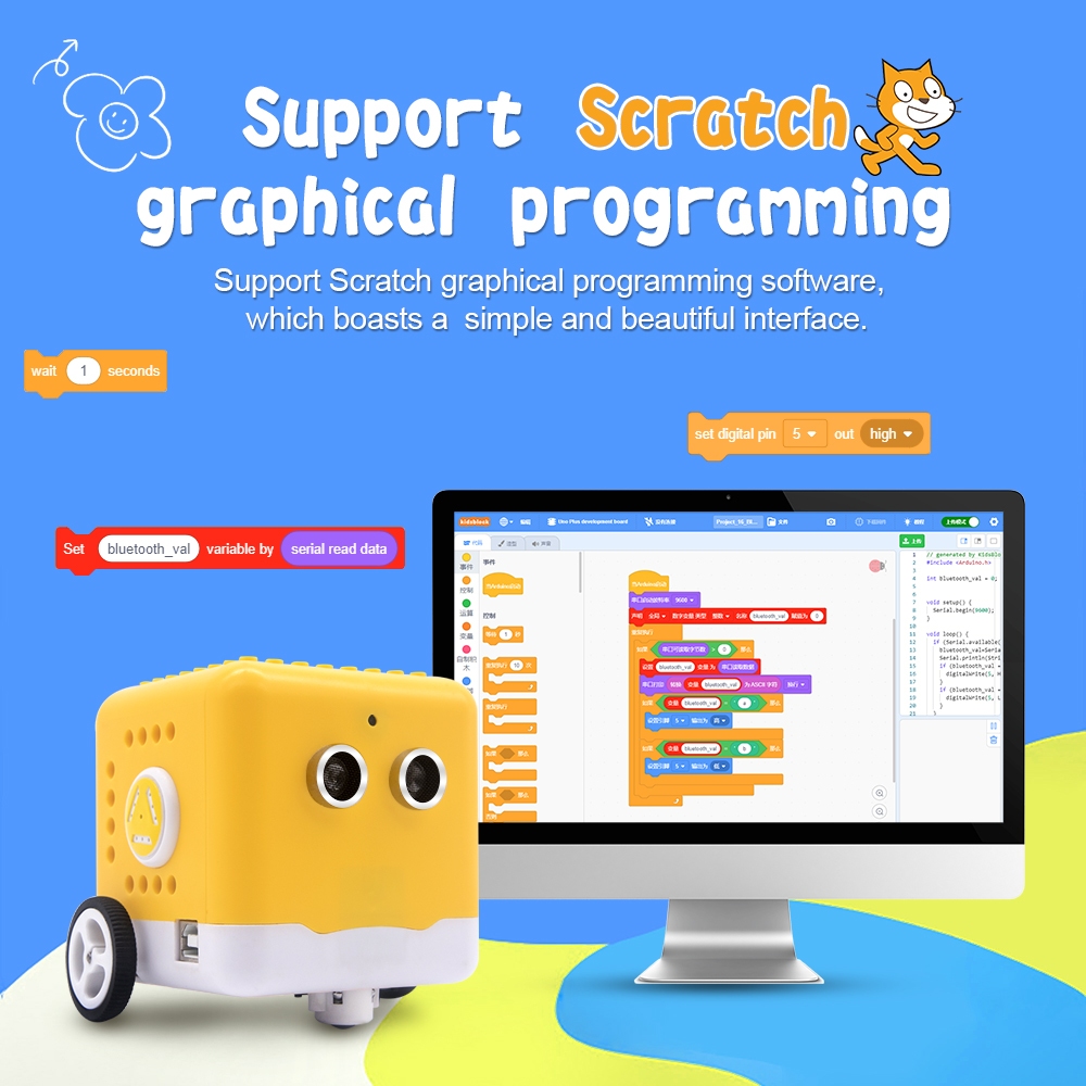 Kidsbits Multi-purpose Coding Robot (KD0003) | Shopee Singapore