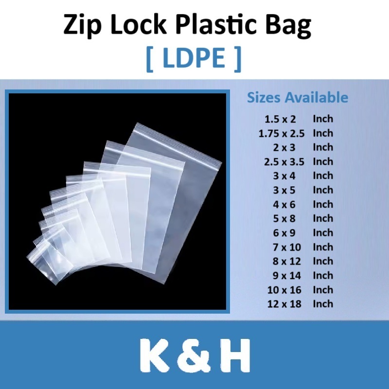 (Big Size) Zip Bag Lock Bag / Plastic Zipper Bag / PE Transparent ...
