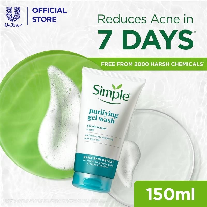 Simple Daily Skin Detox Purifying Facial Gel Wash With Thyme Zinc ...