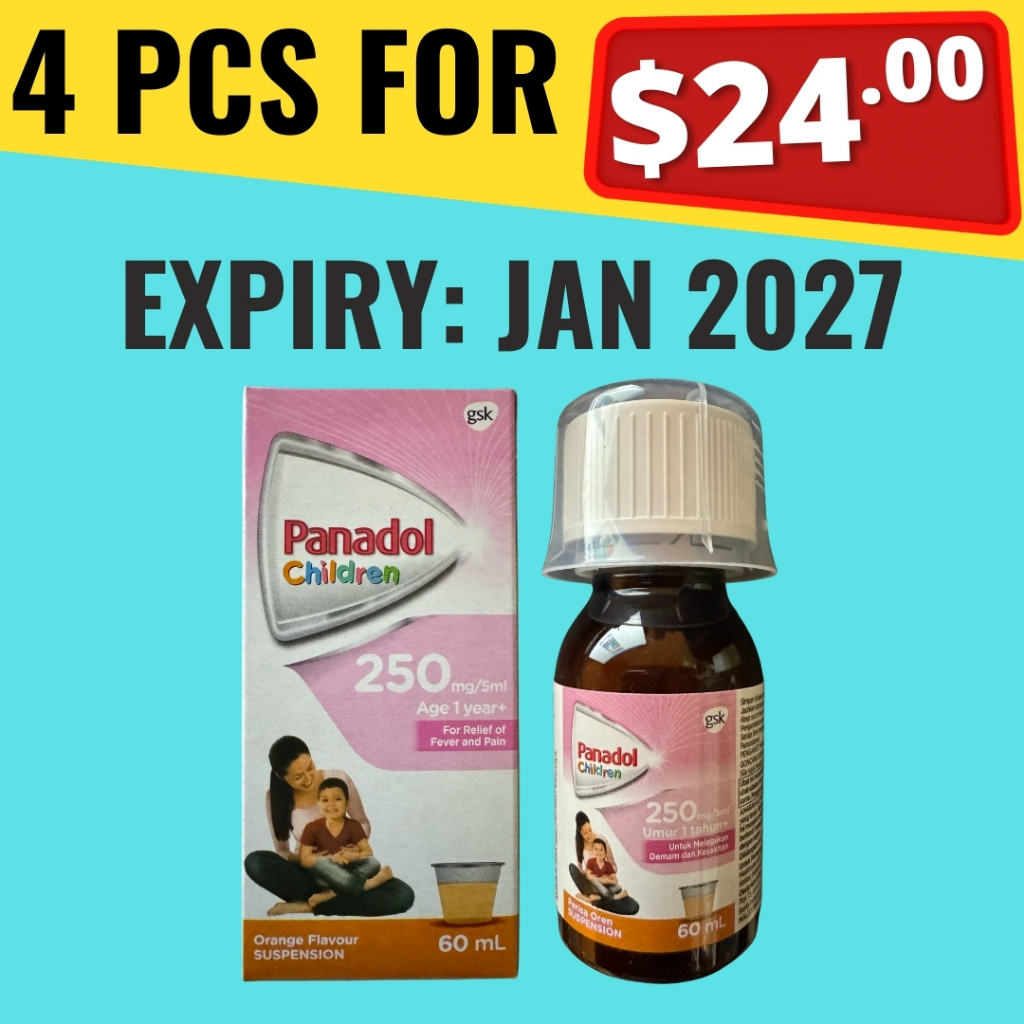 Panadol Suspension 250mg/5ml Paracetamol for Child Fever Pain Relief ...