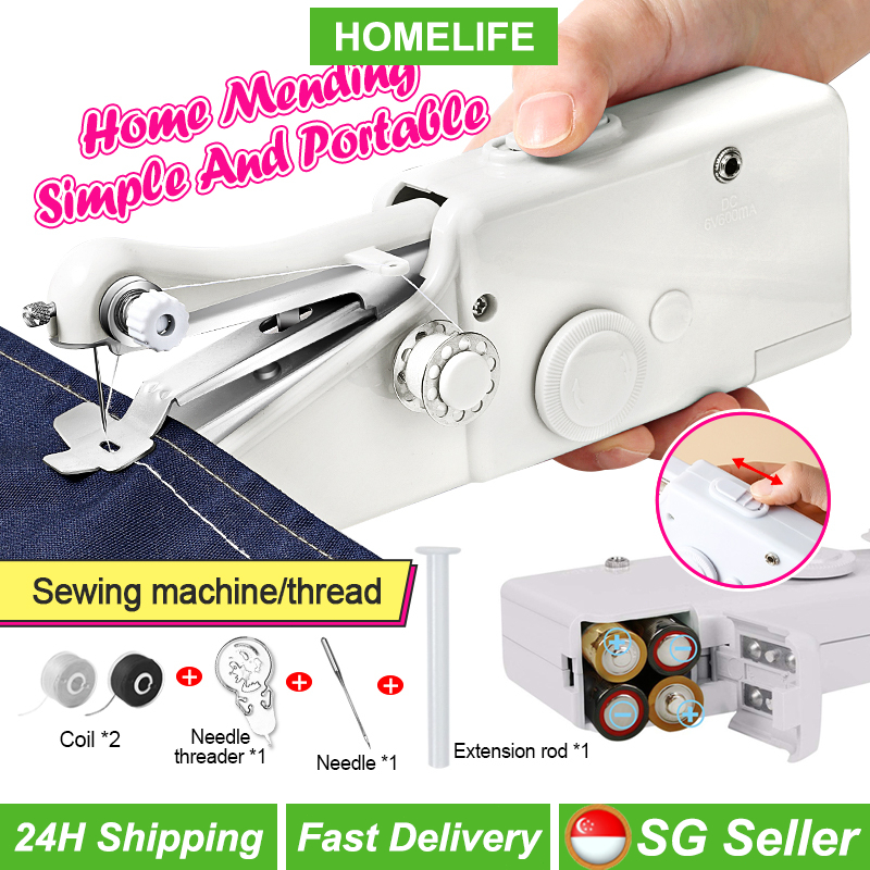 Handy Cloth Sewer Stitch Mini Sewing Machine Portable Handheld Cordless ...