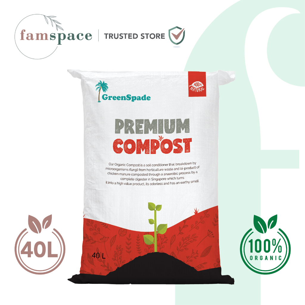 [Best Selling] Famspace - Green Spade - Premium Compost 40L | Shopee ...