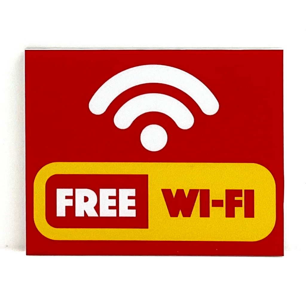 FREE WIFI SIGN/SIGNAGE | 100mm x 80mm | INTERNET SIGN, NOTICE SIGN ...