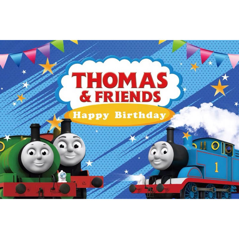 [SG Seller] 150x100xm Thomas And Friends Backdrop Kids Birthday Party ...