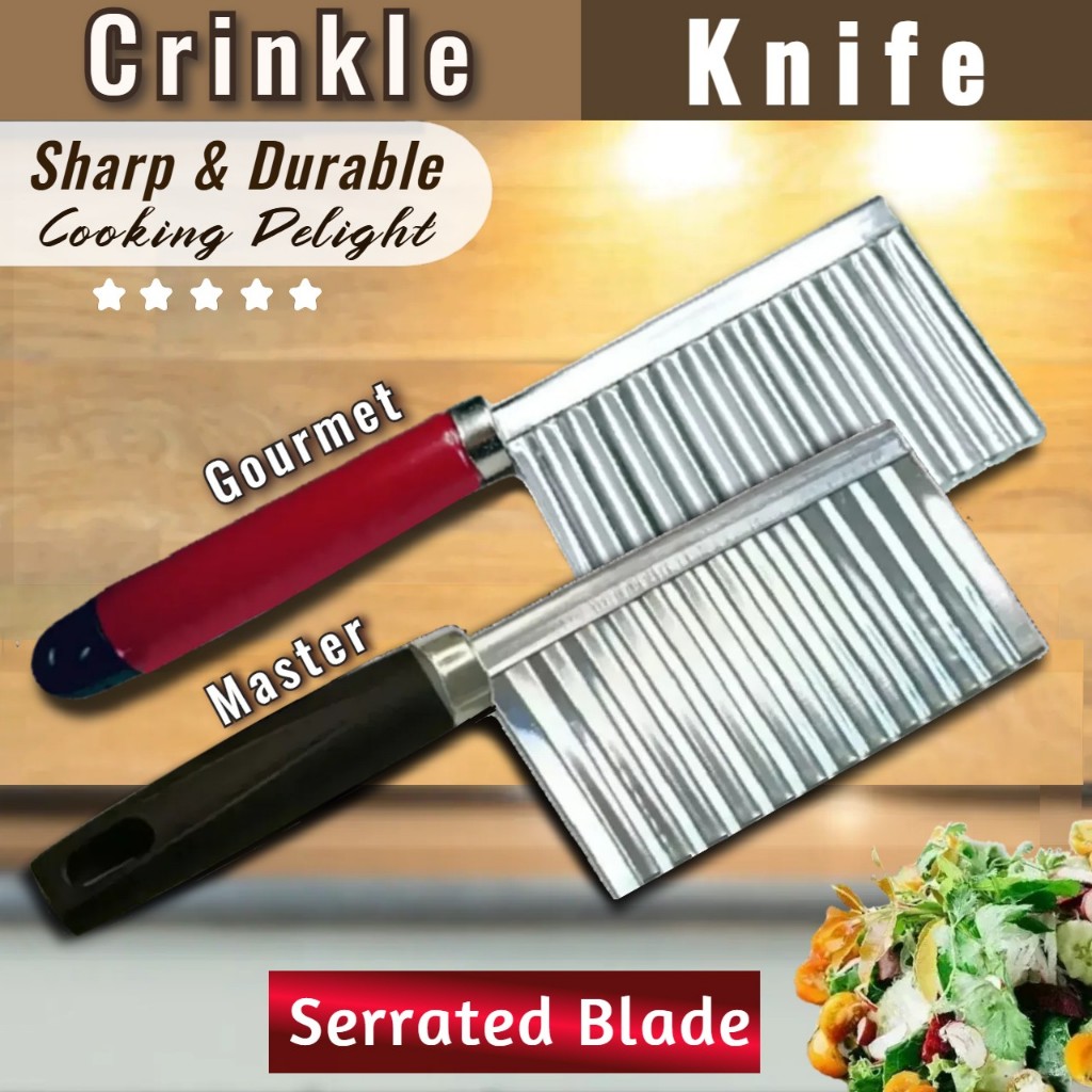 EcoStore Shredder Wave Kitchen Knife Crinkle Cutter (19/22CM) Vegetable ...