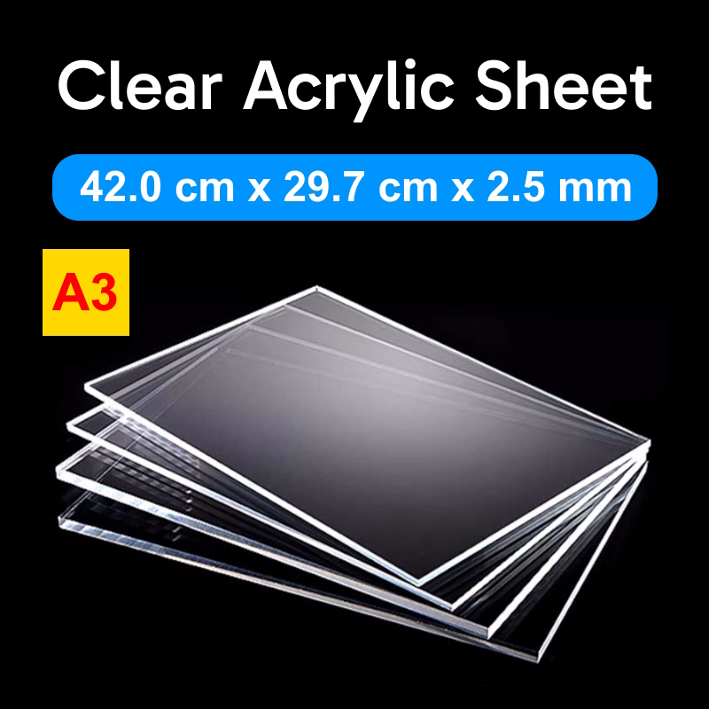 [SG Seller] Clear Acrylic Sheet | Transparent Acrylic Sheet | A3 Size ...