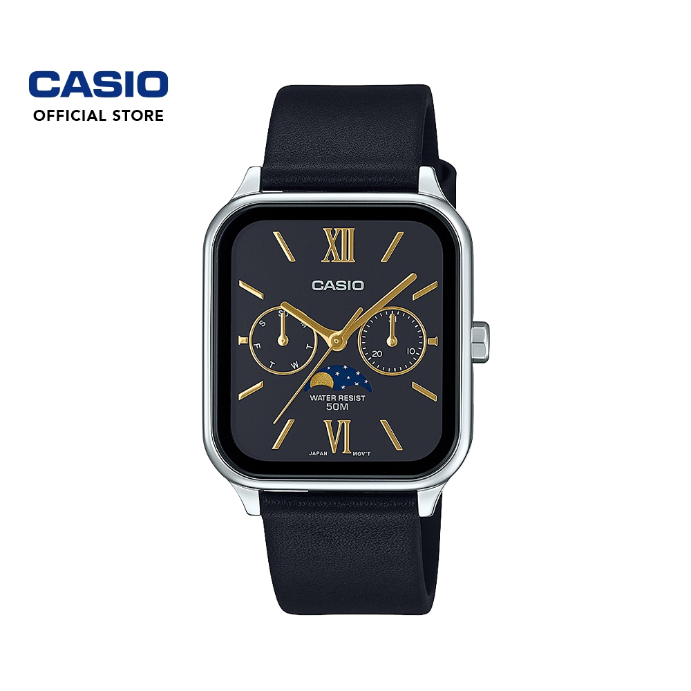 CASIO GENERAL MTP-M305L Men's Analog Watch Genuine Leather Band ...