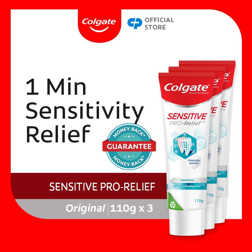 Colgate Sensitive Pro Relief Original Toothpaste 110g [Bundle of 3 ...