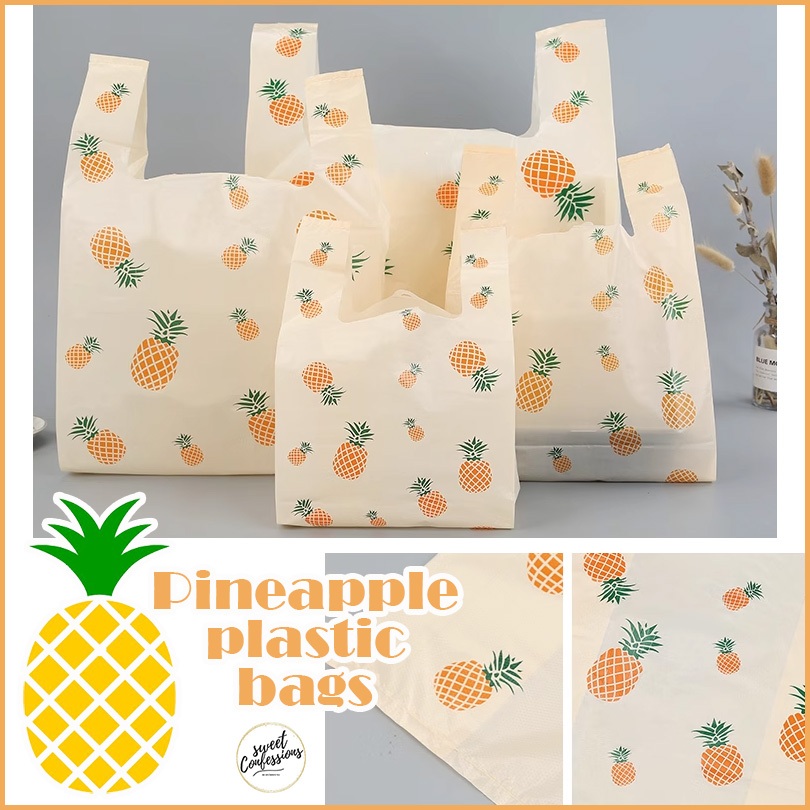Plastic Bag 50pcs (4 sizes) carrier bags garbage bag pineapple wrapper ...