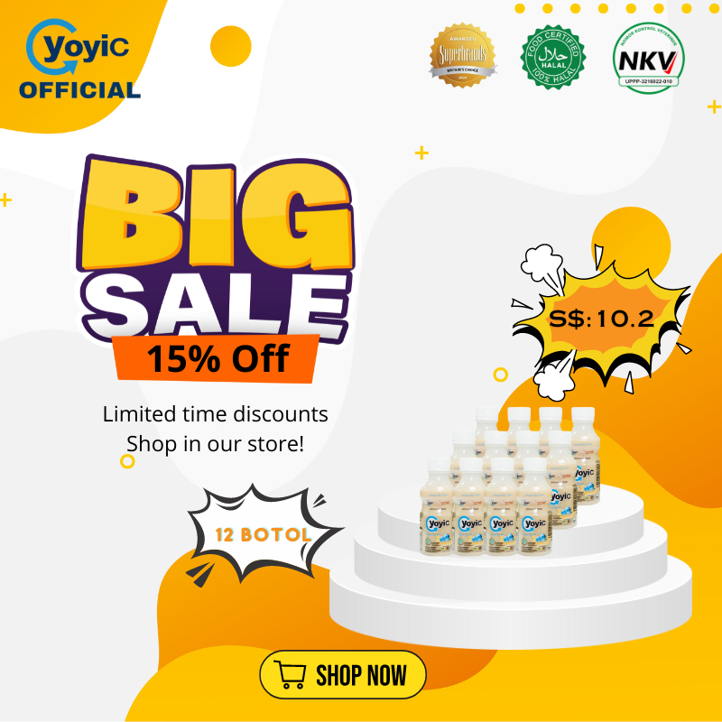 YoyiC 130ML*12 bottles of fermented milk drink original blueberry white ...