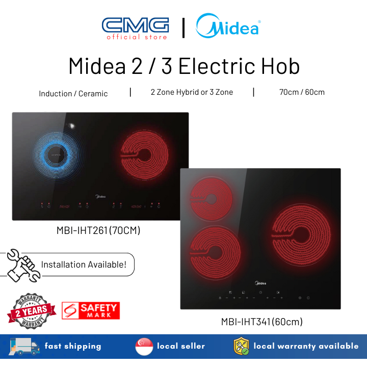 *Installation Available* Midea 2 / 3 Zone Induction Ceramic Hybrid ...