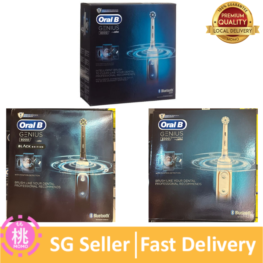 Oral B 8000 Genius CrossAction Electric Toothbrush Rechargeable ...