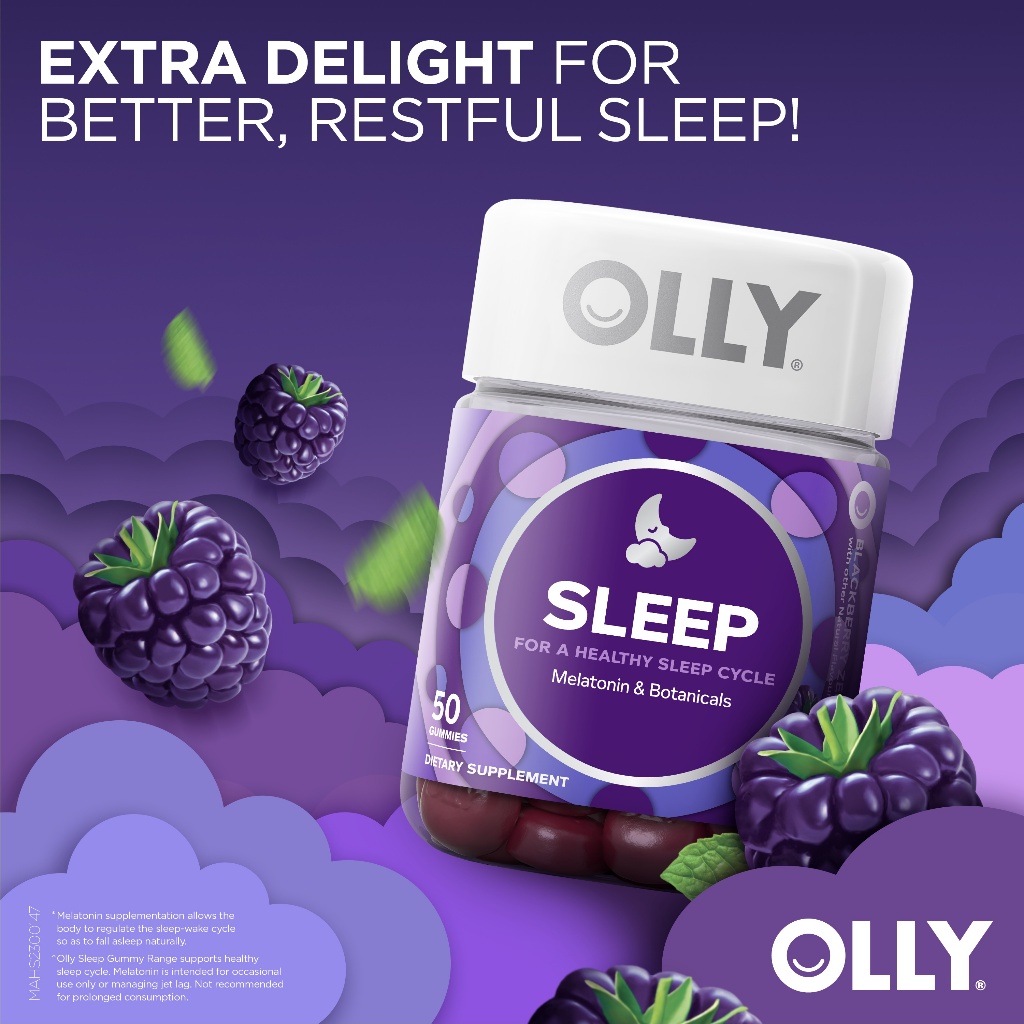 OLLY Sleep Gummy Supplements with Melatonin, For Healthy Sleep Cycle ...