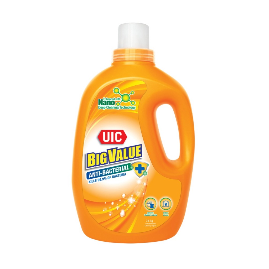 UIC Laundry Liquid Detergent (Anti-Bacterial) 3.6kg | Shopee Singapore