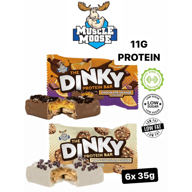 MUSCLE MOOSE The Dinky Protein Bar 11G protein/35g (Bundle of 6)[EXP ...