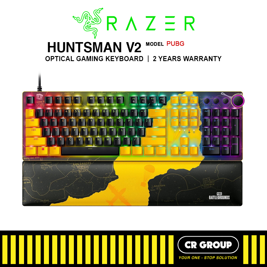 Razer Huntsman V2 Gaming Keyboard PUBG: BATTLEGROUNDS Edition - Linear ...