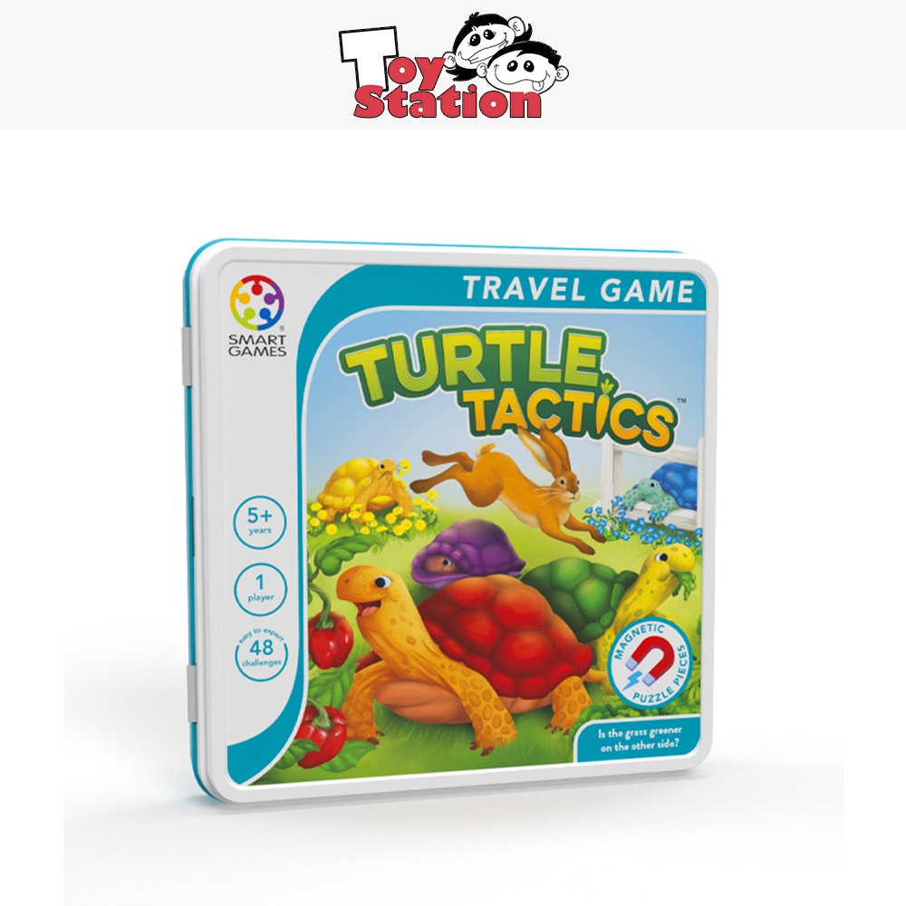 SmartGames Tin Box Turtle Tactics Travel Puzzle Game with 48 Challenges ...