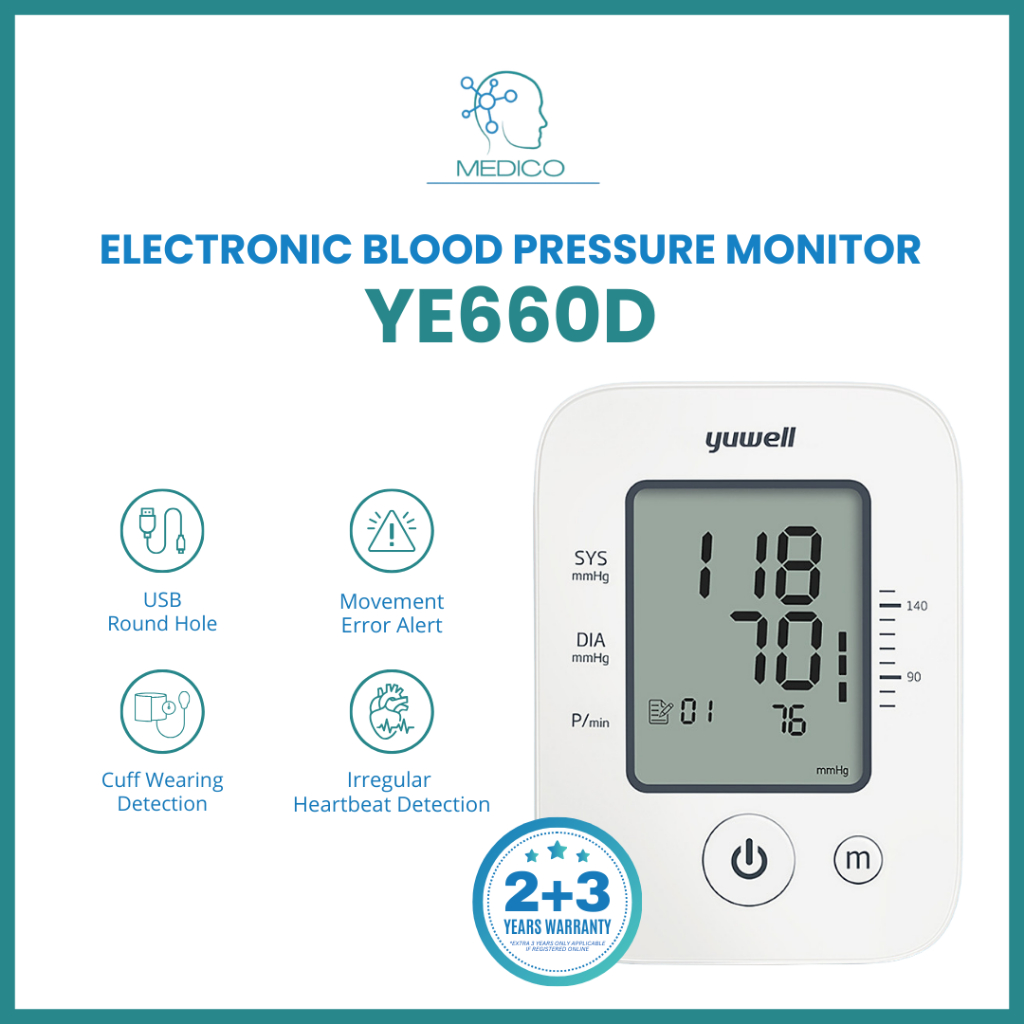 YUWELL - YE660D Upper Arm Blood Pressure Monitor 鱼跃 - YE660D 上臂式血压计 | Shopee Singapore
