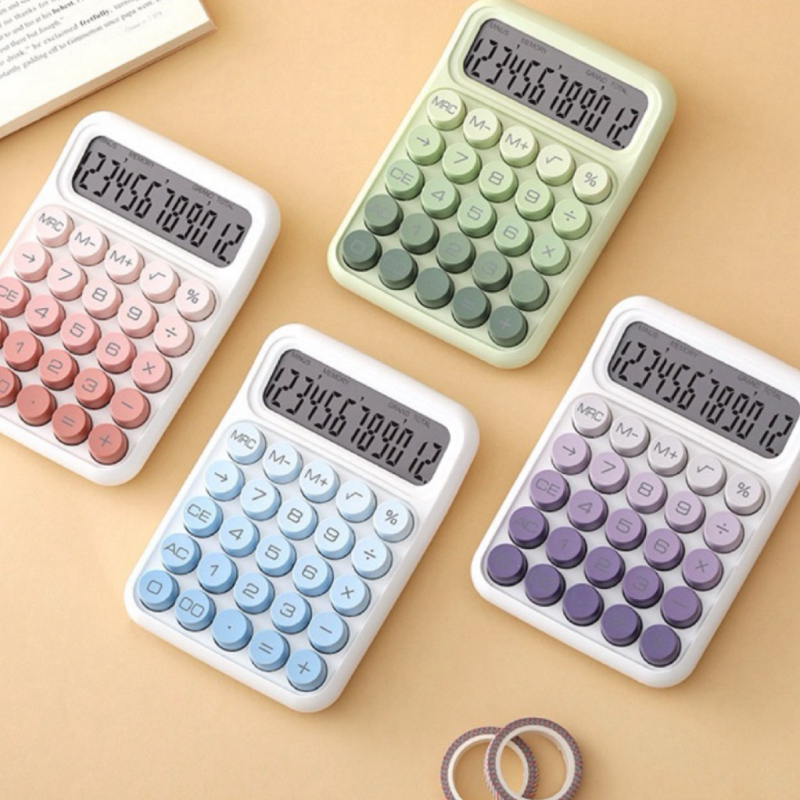 【SG】Colorful 12-digit Calculator with Large Lcd Display Anti-slip ...