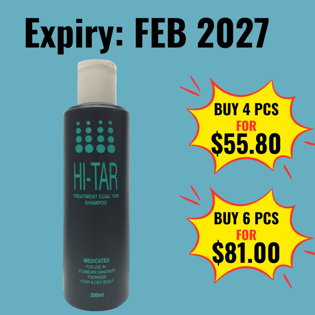 Coal Tar 25% Shampoo 200ml Relieve Itching Psoriasis Dandruff and Oily ...