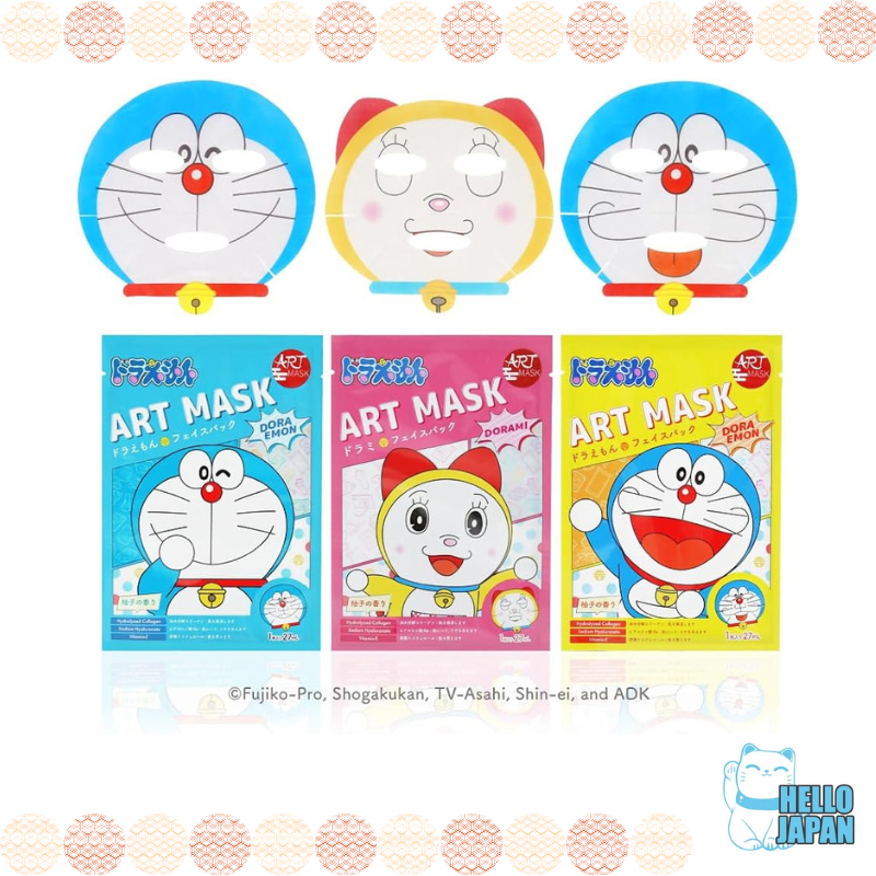 Doraemon Pack Sheet Mask Souvenir Japan Souvenir Oedo Art Mask Doraemon ...