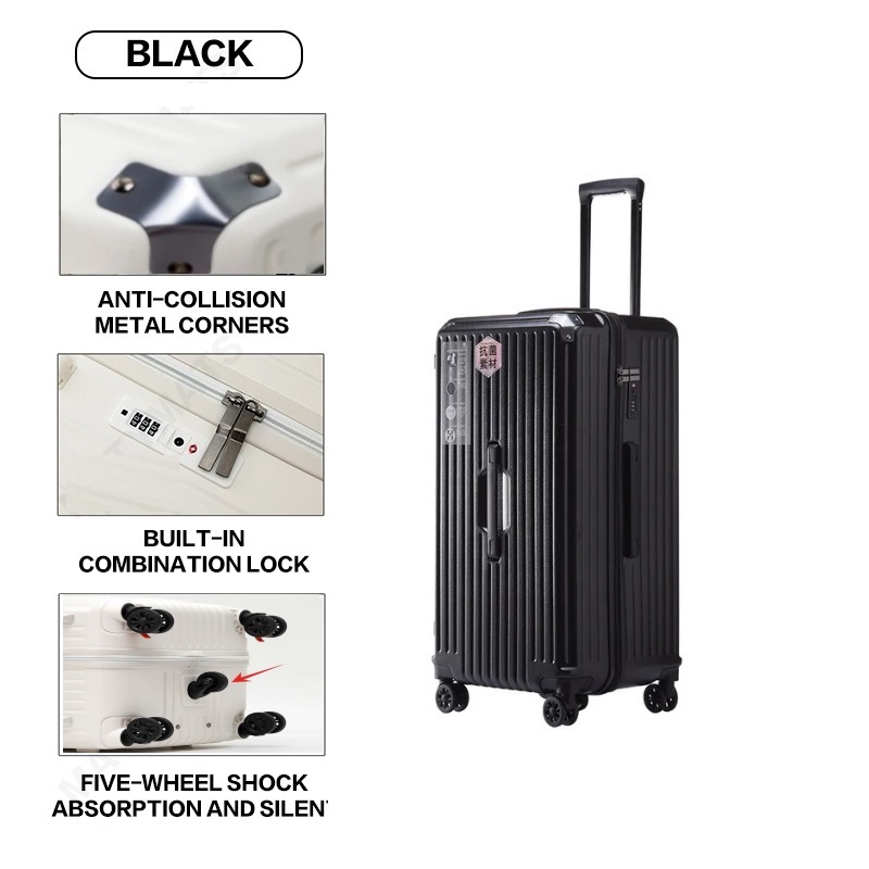 Luggage Travel Bag Suitcase Front Opening Boarding Case Small Trolley ...