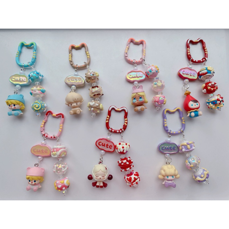 Popmart Phone Strap Keychain Bag Chain Skullpanda Molly Dimoo CryBaby ...