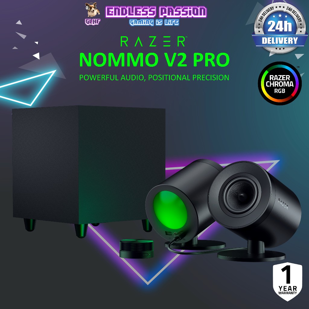 Razer Nommo V2 Pro - Full-Range 2.1 PC Gaming Speakers with Wireless ...