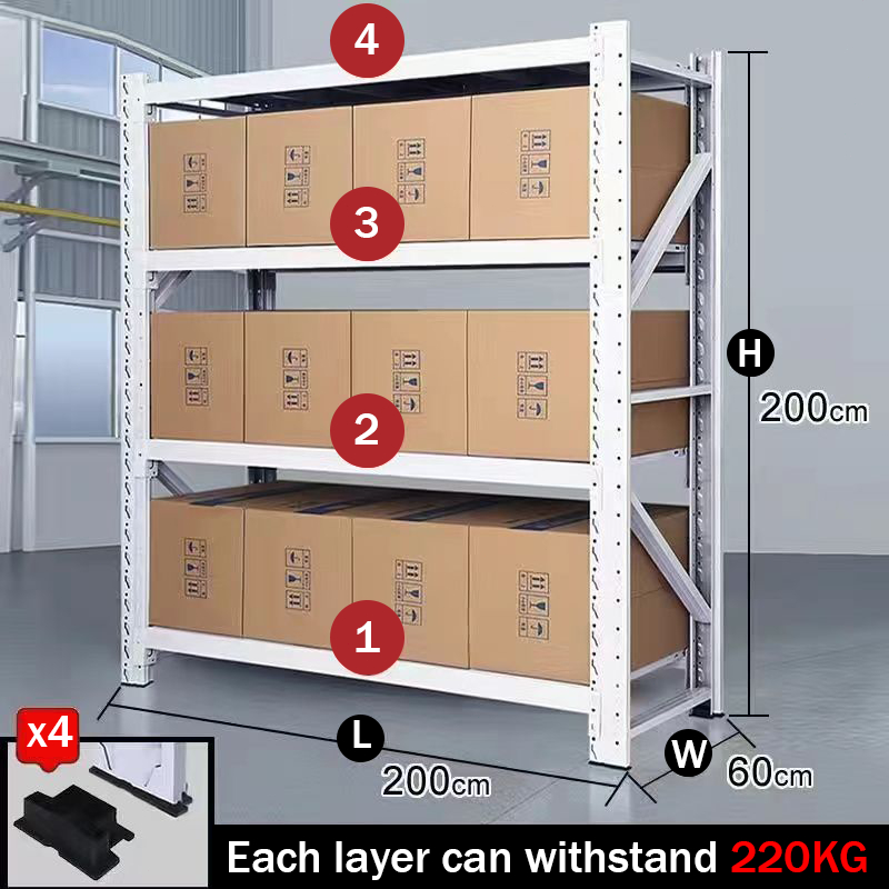 Book Shelf Rack Storage Shelf Heavy Duty Metal Boltless Plant Rack (For ...