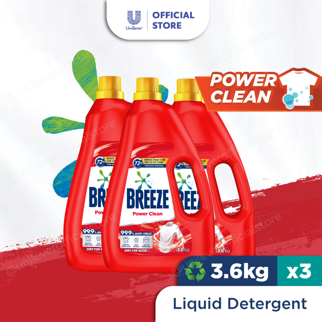 [Bundle of 3] Breeze Liquid Detergent 3.6kg | Shopee Singapore