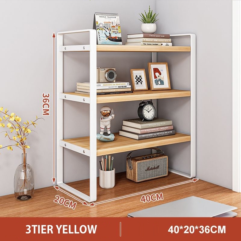 3Tier Desktop Storage Rack SimpleBook Shelf Desk Organiser Kitchen ...
