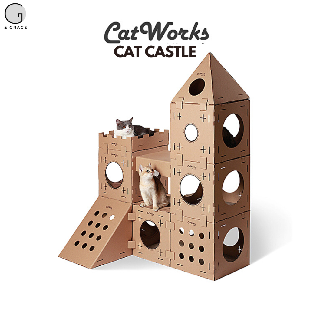 CATWORKS Modular Cat Castle / Cat Studio/ Cat Condo / Cat Tree - 10 pcs ...