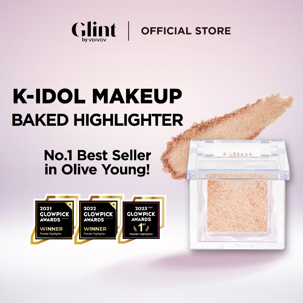 Glint Dewy Baked Highlighter Luminous Glow, Infused with Micropearls ...