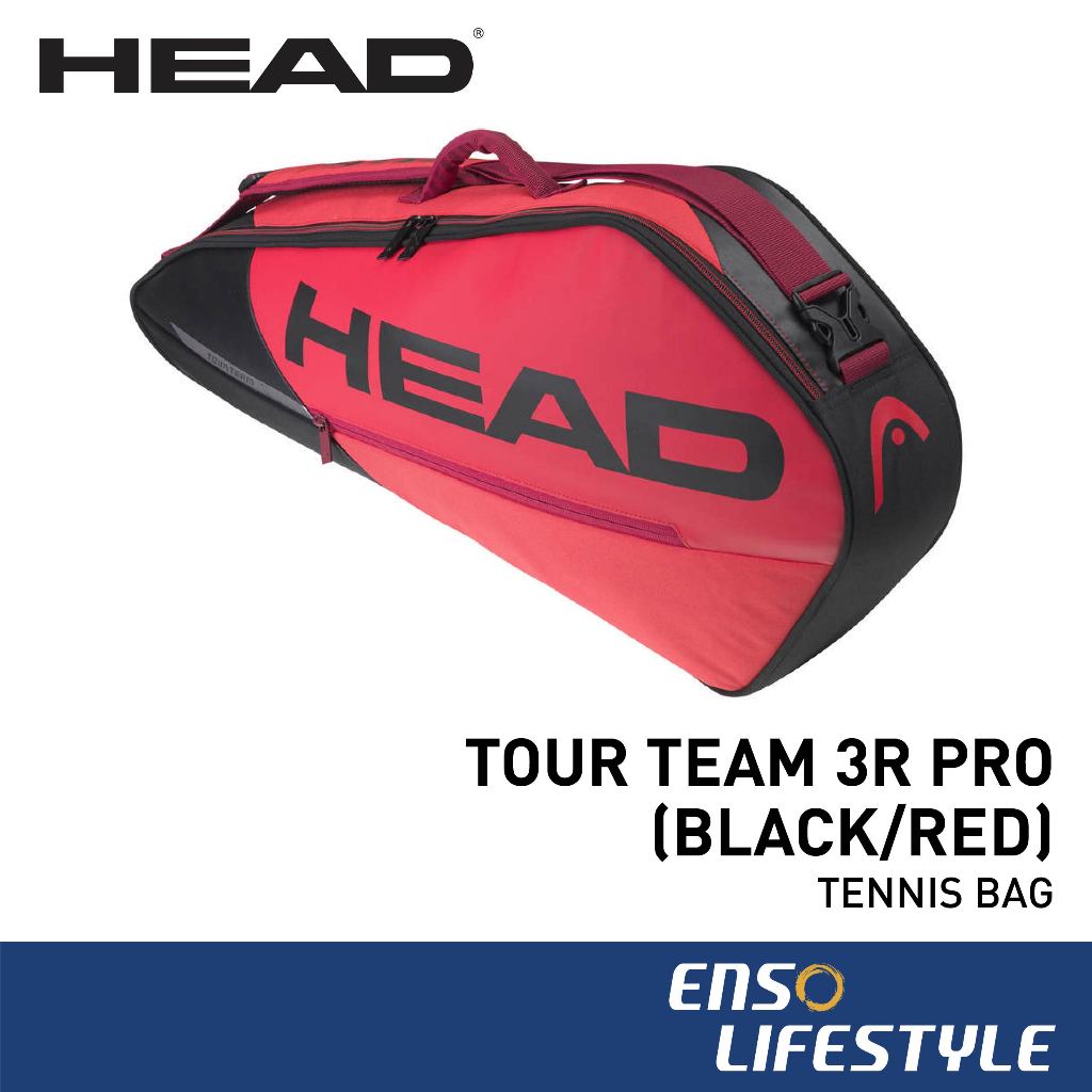 HEAD Tennis Racket Bag - Tour Team 3R Pro (Black/Red) [Enso Lifestyle ...