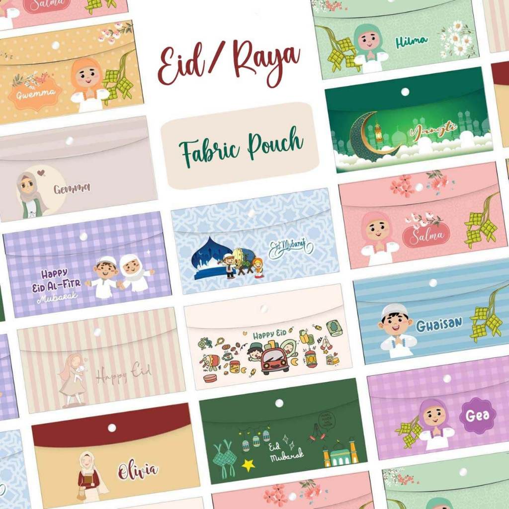 Sampul Duit Raya CUSTOMISED with Name - Personalised Hari Raya Envelope ...