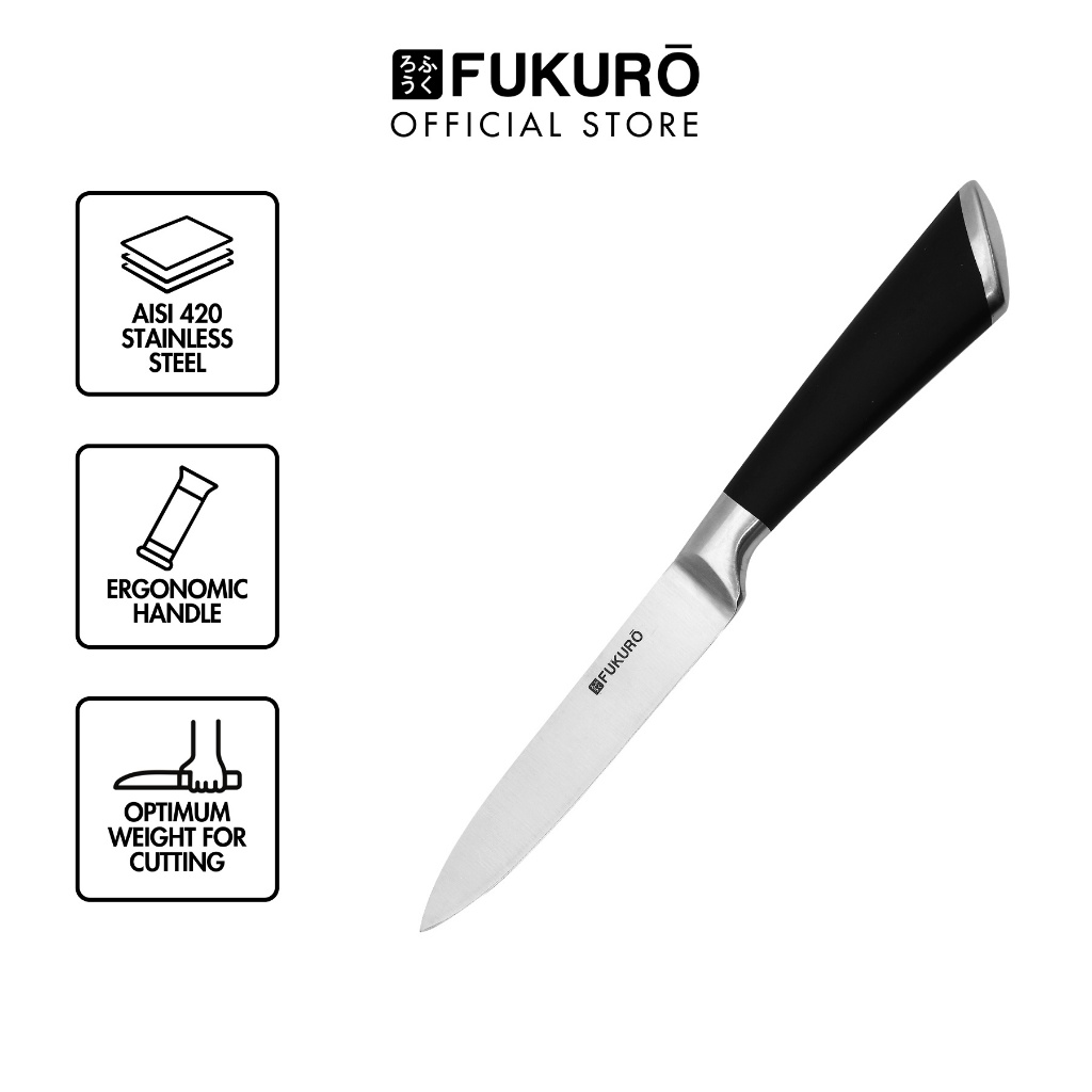 Fukuro Utility Knife 4.5", Stainless Steel Knife, Chef Series Kitchen ...