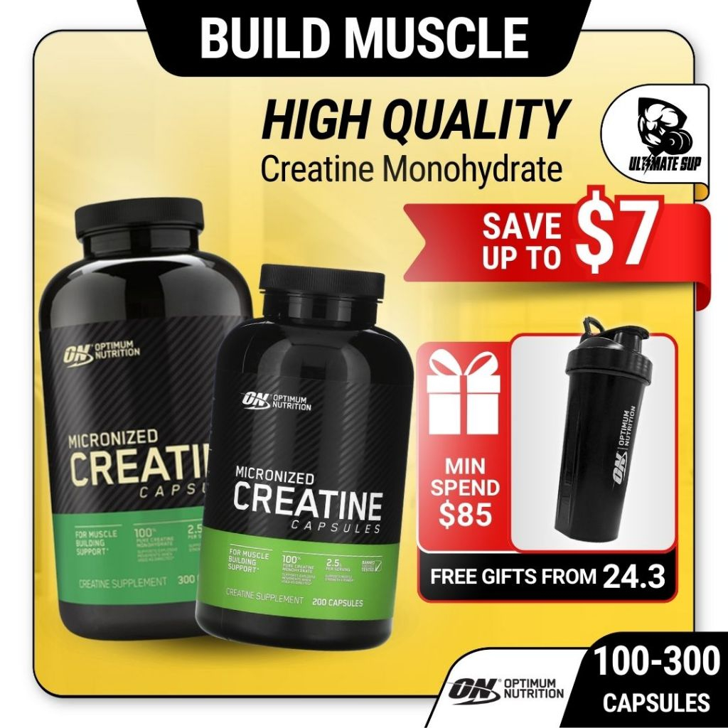 Optimum Nutrition Micronized Creatine Monohydrate Capsules 2.5 g, 100 ...