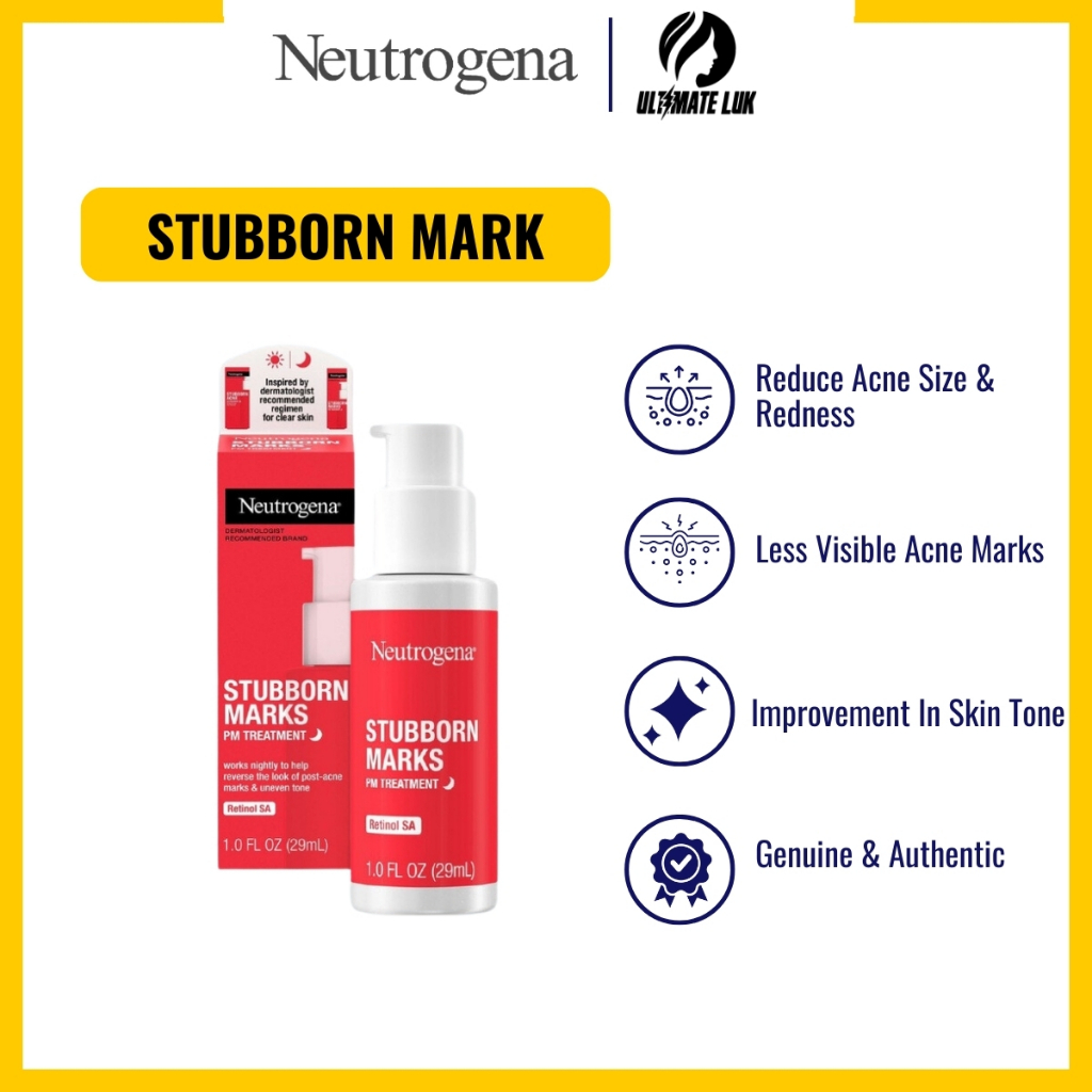 Neutrogena, Stubborn Marks PM Treatment, 1 fl oz (29 ml) | Shopee Singapore