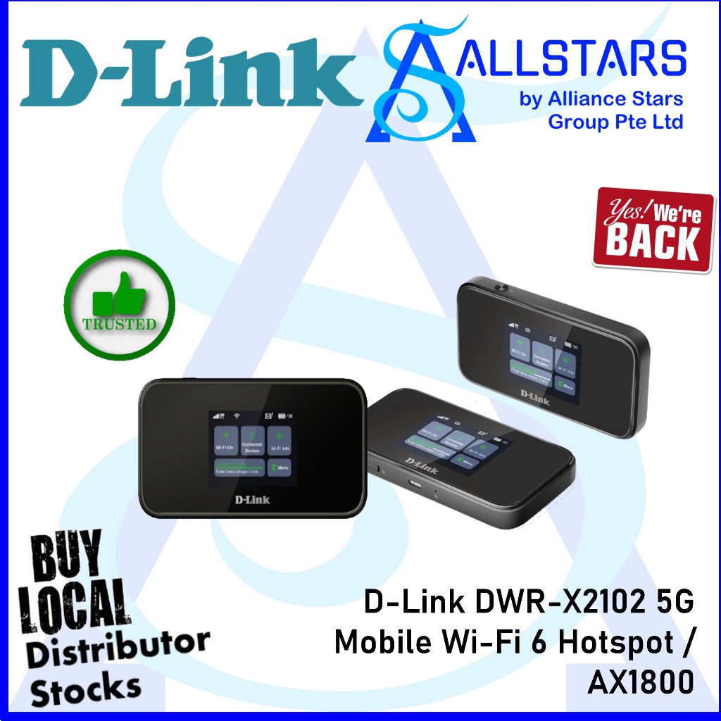 (ALLSTARS : We Are Back Promo) DLink / D-Link DWR-X2102 5G Mobile Wi-Fi ...