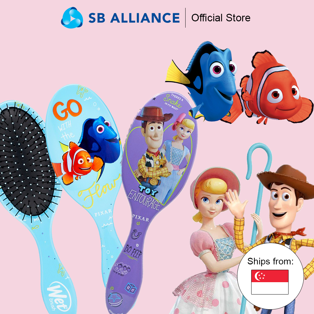 WET BRUSH x PIXAR Toy Story & Finding Nemo Detangler (No Tangles, No ...