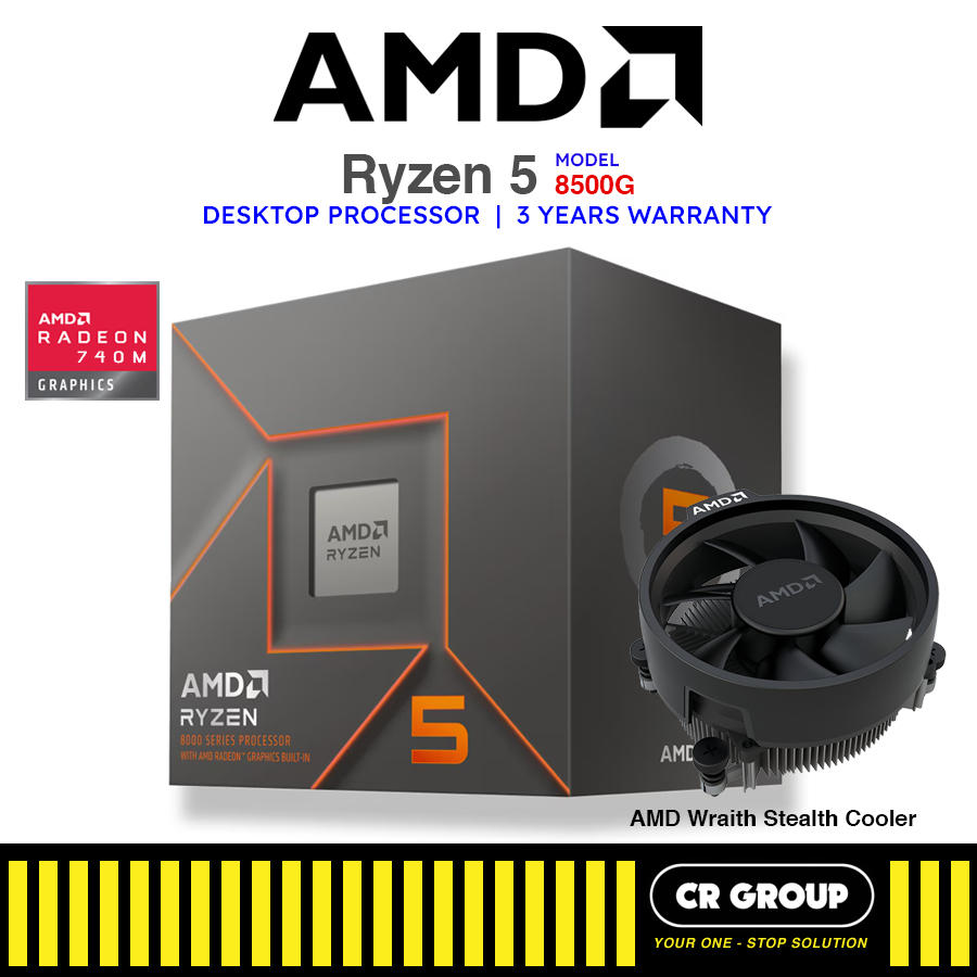 AMD Ryzen 5 8500G/8600G Desktop Processor with Wraith Stealth Cooler ...