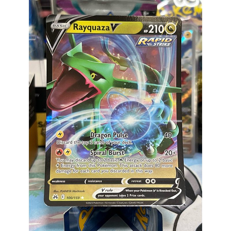Rayquaza V 100/159 Crown Zenith Pokemon Card | Shopee Singapore