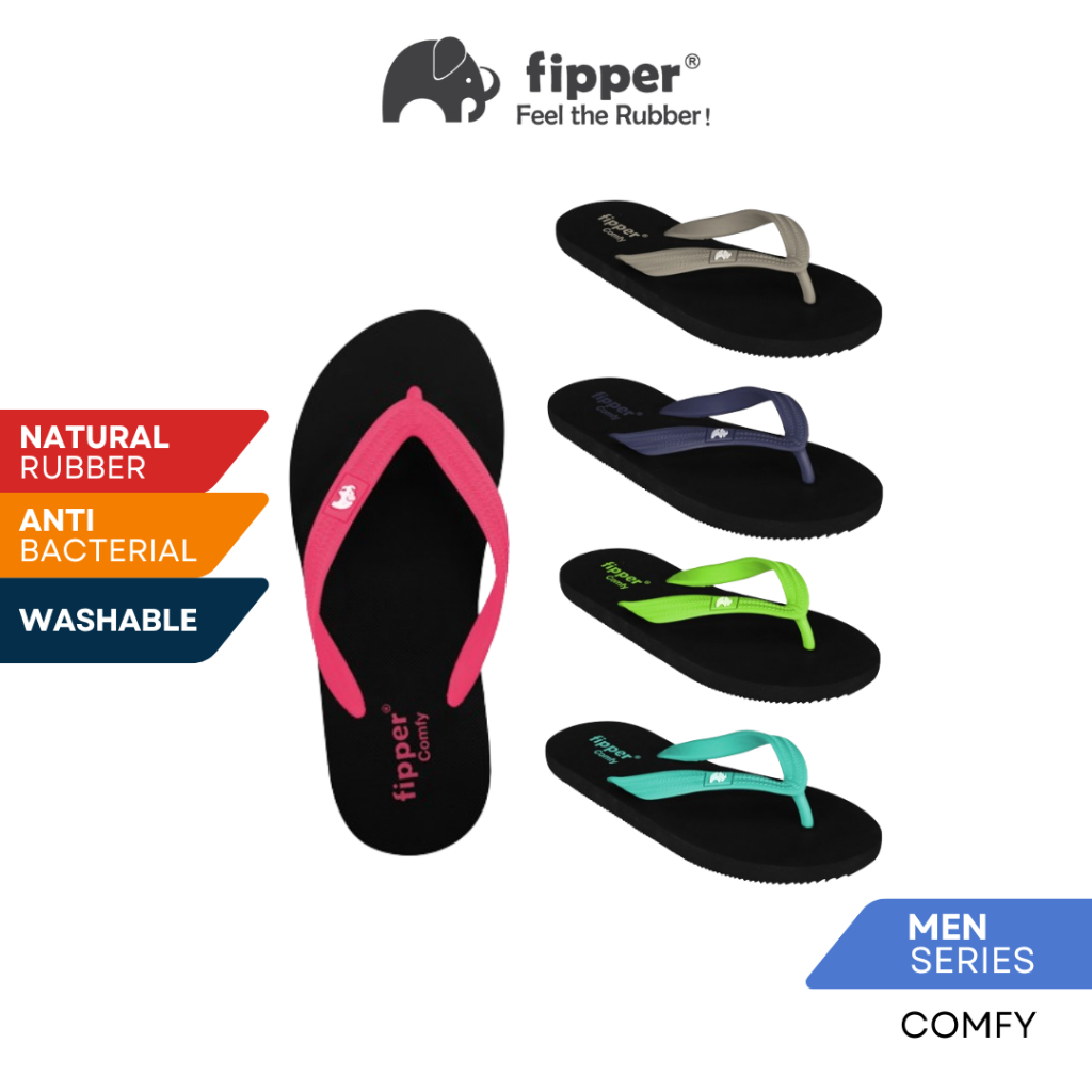 Fipper Natural Rubber Slipper Comfy Series | Shopee Singapore