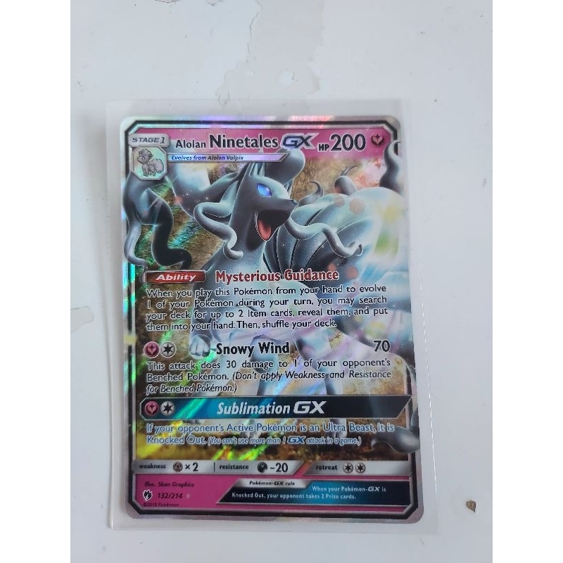 Pokemon alolan ninetales gx lost thunder card | Shopee Singapore