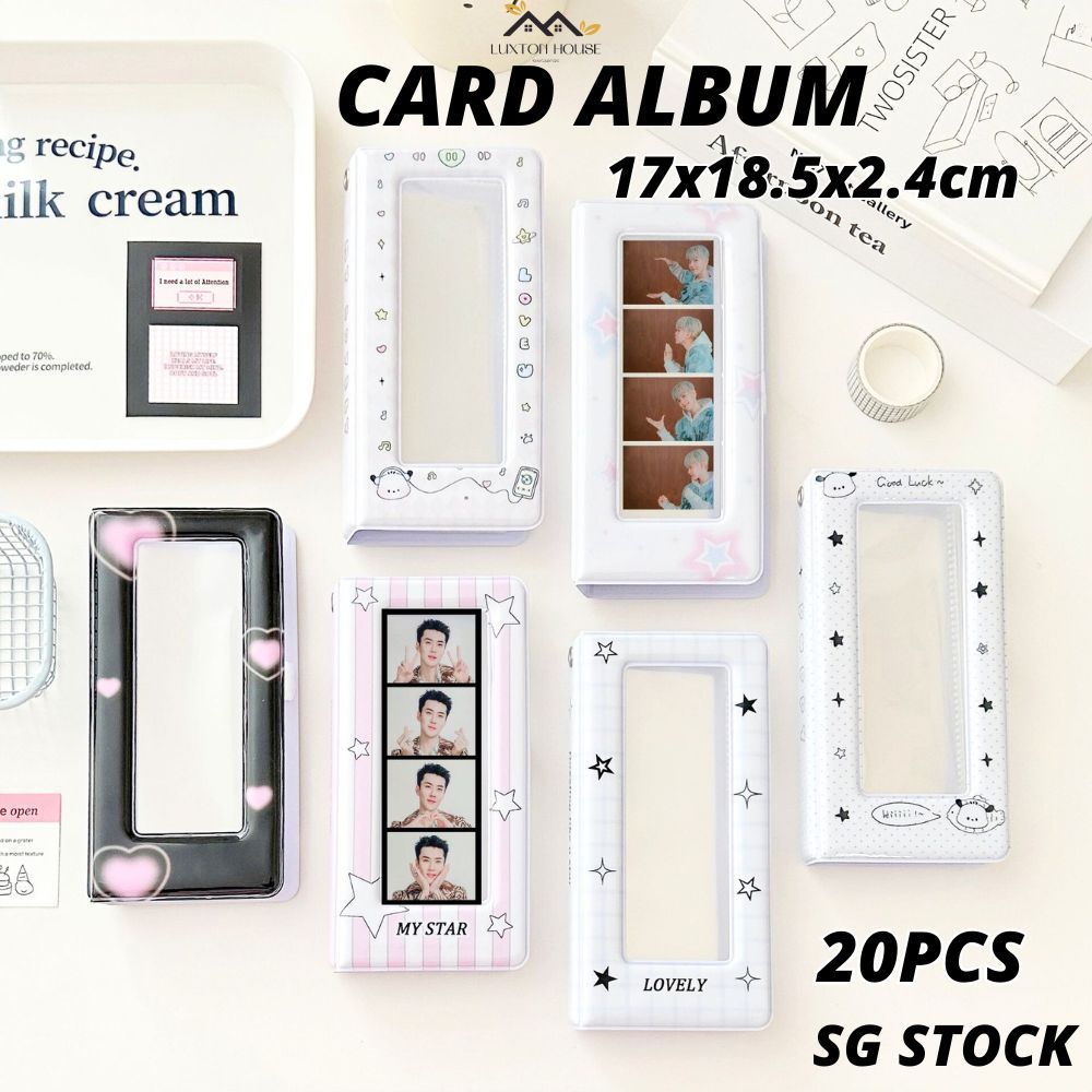 {SG} Card Album Photo Strips Album 4 Cut Photo Album Photocard Holder ...
