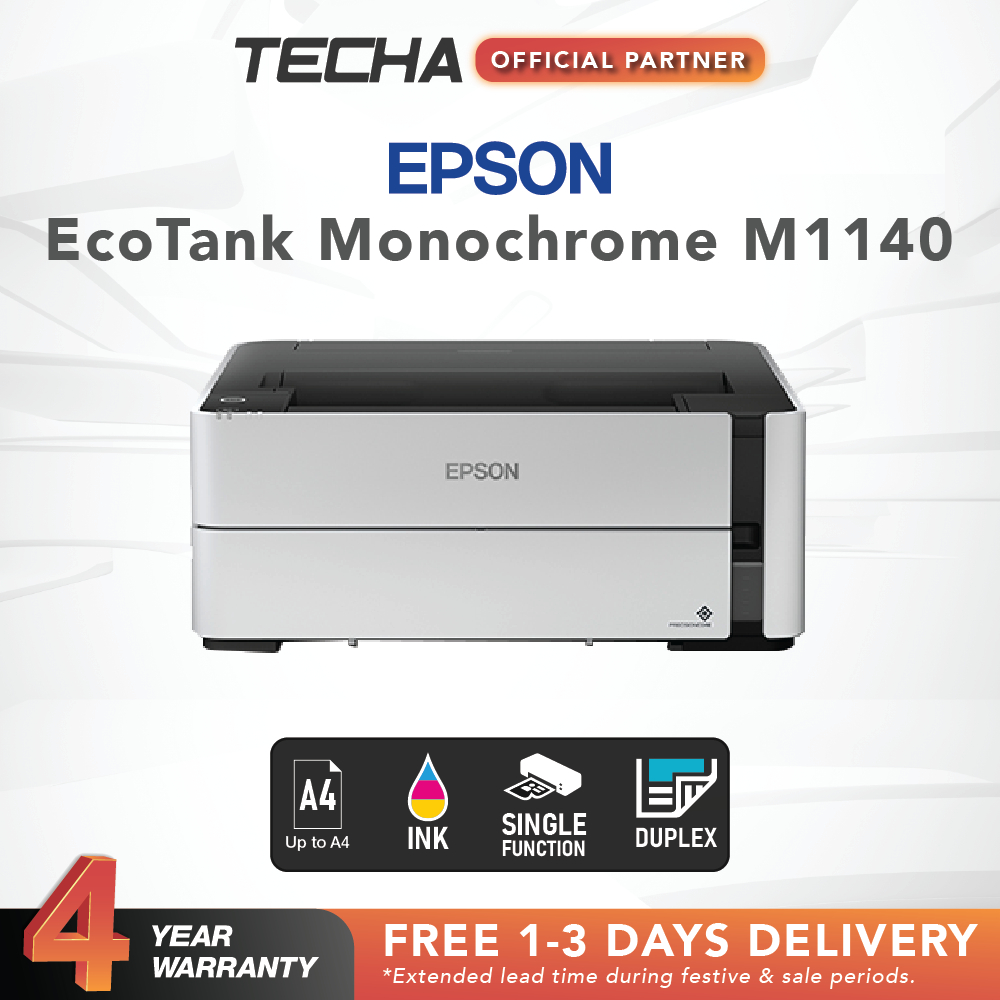 Epson EcoTank M1140 Monochrome Auto-Duplex Ink Tank Printer | Shopee ...