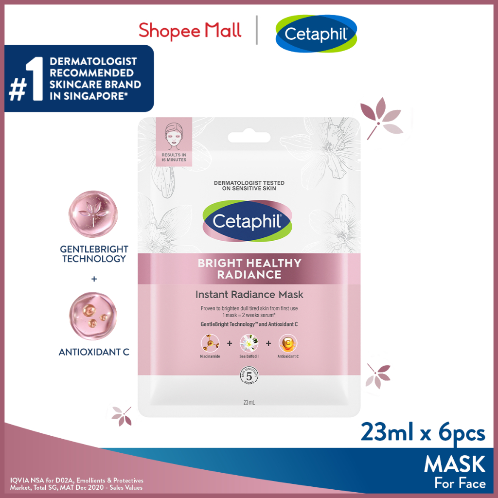 CETAPHIL Bright Healthy Radiance Instant Radiance Mask 6x23ml ...